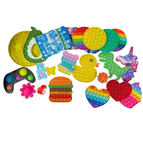 Toys | Huge Lot Of 24 Assorted Pop It Fidget Toys Euc | Poshmark